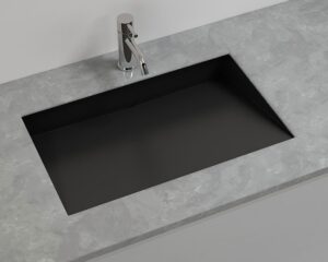 Undermount Ramp Sink - Model UB-04-L-BLK | Badeloft USA