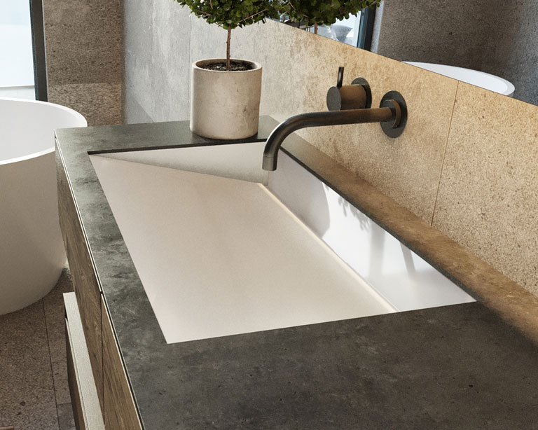 Undermount Ramp Sink - Model UB-04-L | Badeloft USA