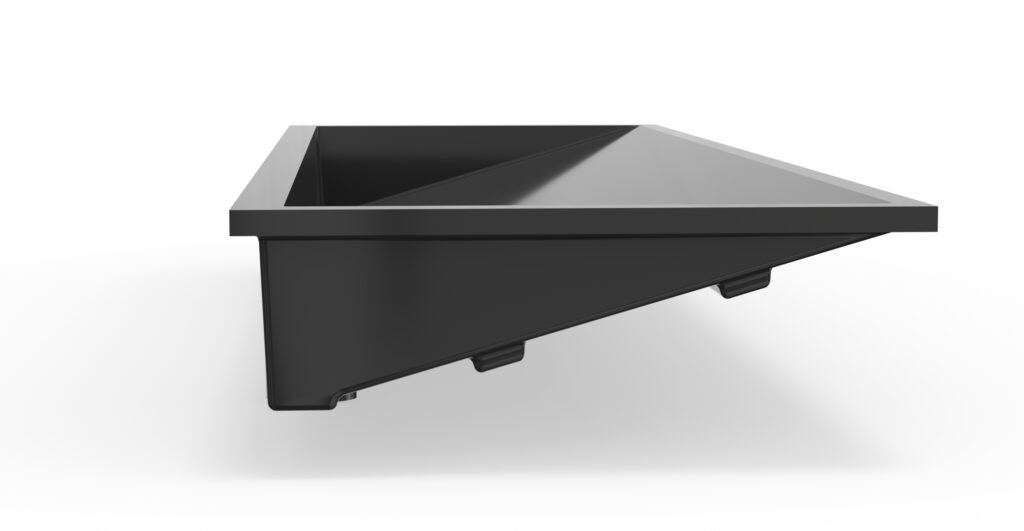 Extra Large Black Undermount Ramp Sink - UB-04-XL-BLK | Badeloft