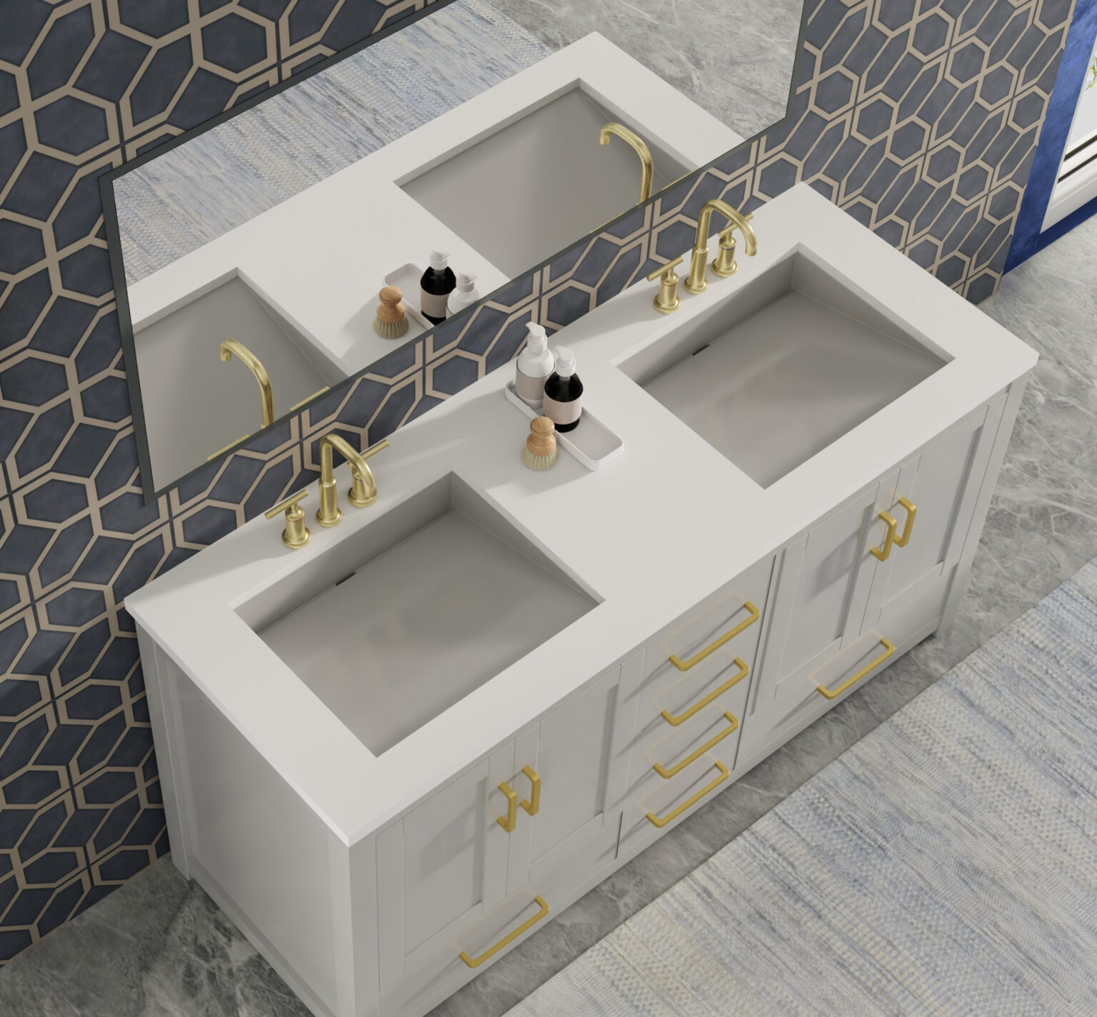 Gray Undermount Ramp Sink - Model UB-04-M | Badeloft USA