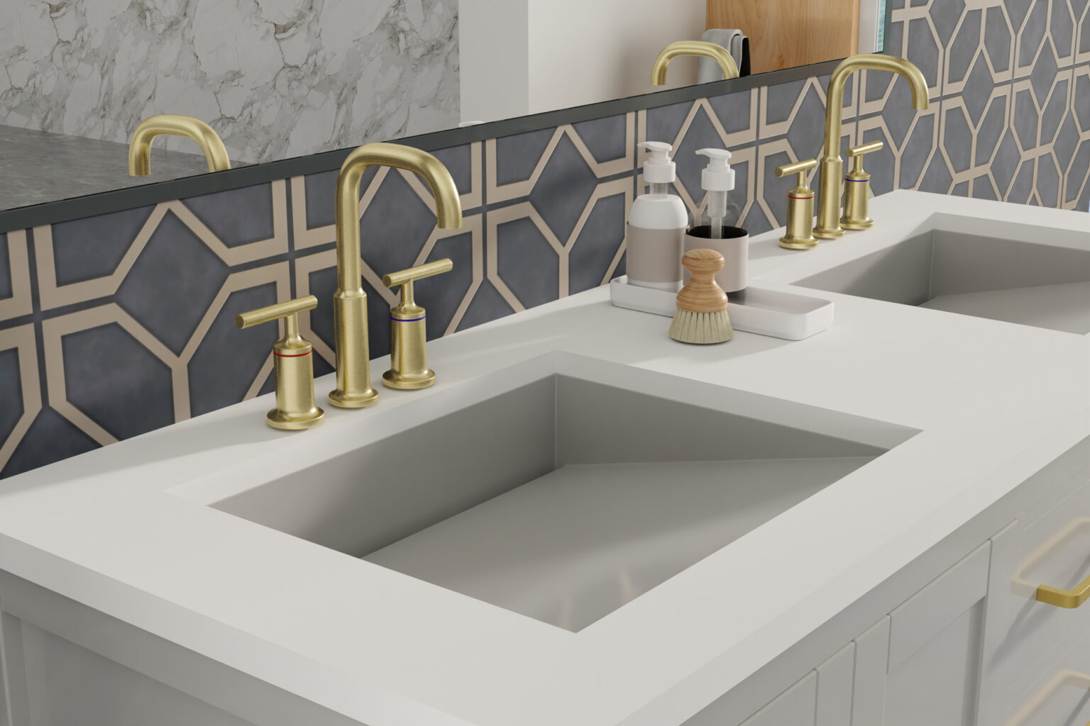 Gray Undermount Ramp Sink - Model UB-04-M | Badeloft USA