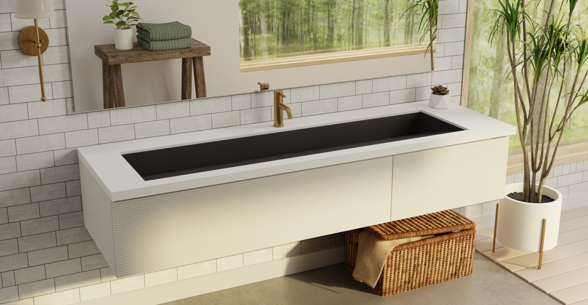 XXL Undermount Ramp Sink - Model UB-04-XXL | Badeloft USA