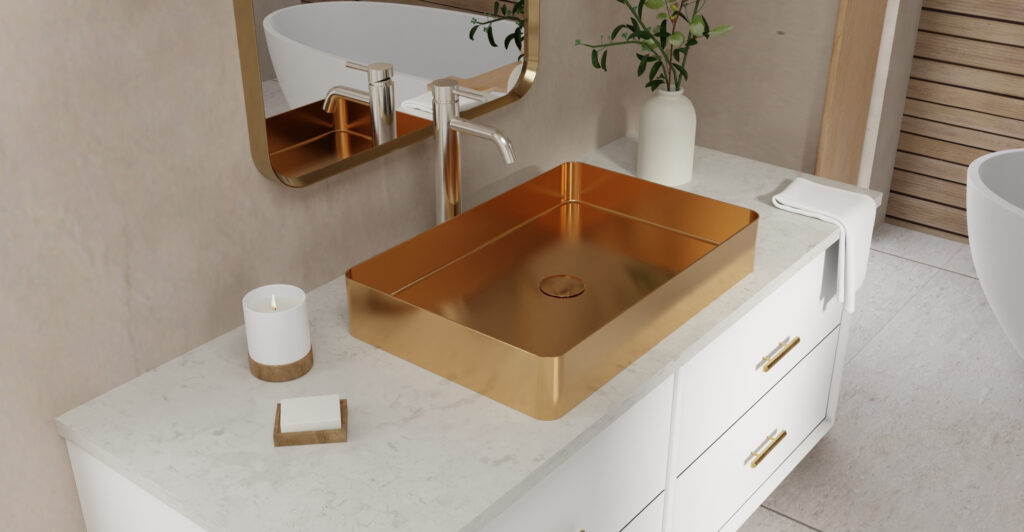Stainless Steel Countertop Sink ES-WB-600-BS | Badeloft USA