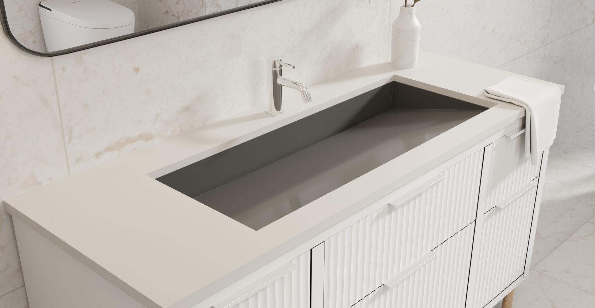 Undermount Ramp Sink - Model UB-04-40 | Badeloft USA