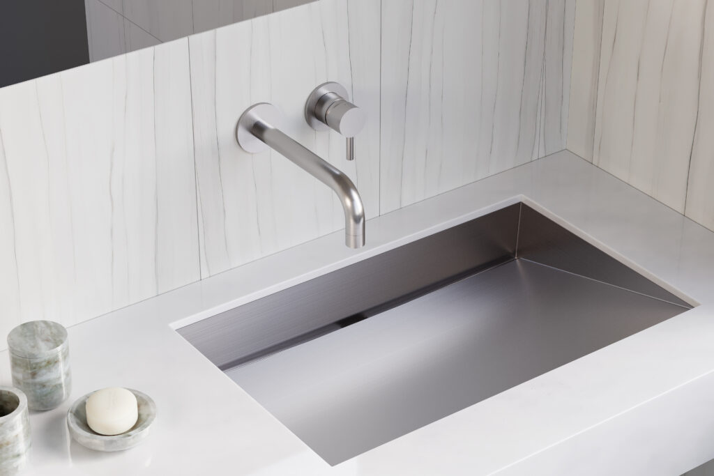 Undermount Ramp Sink - Model ES-UB-04-L-BS | Badeloft USA